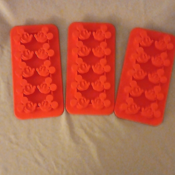 Disney | Kitchen | 3 Micky Mouse Silicone Molds For Candy Cookie And ...